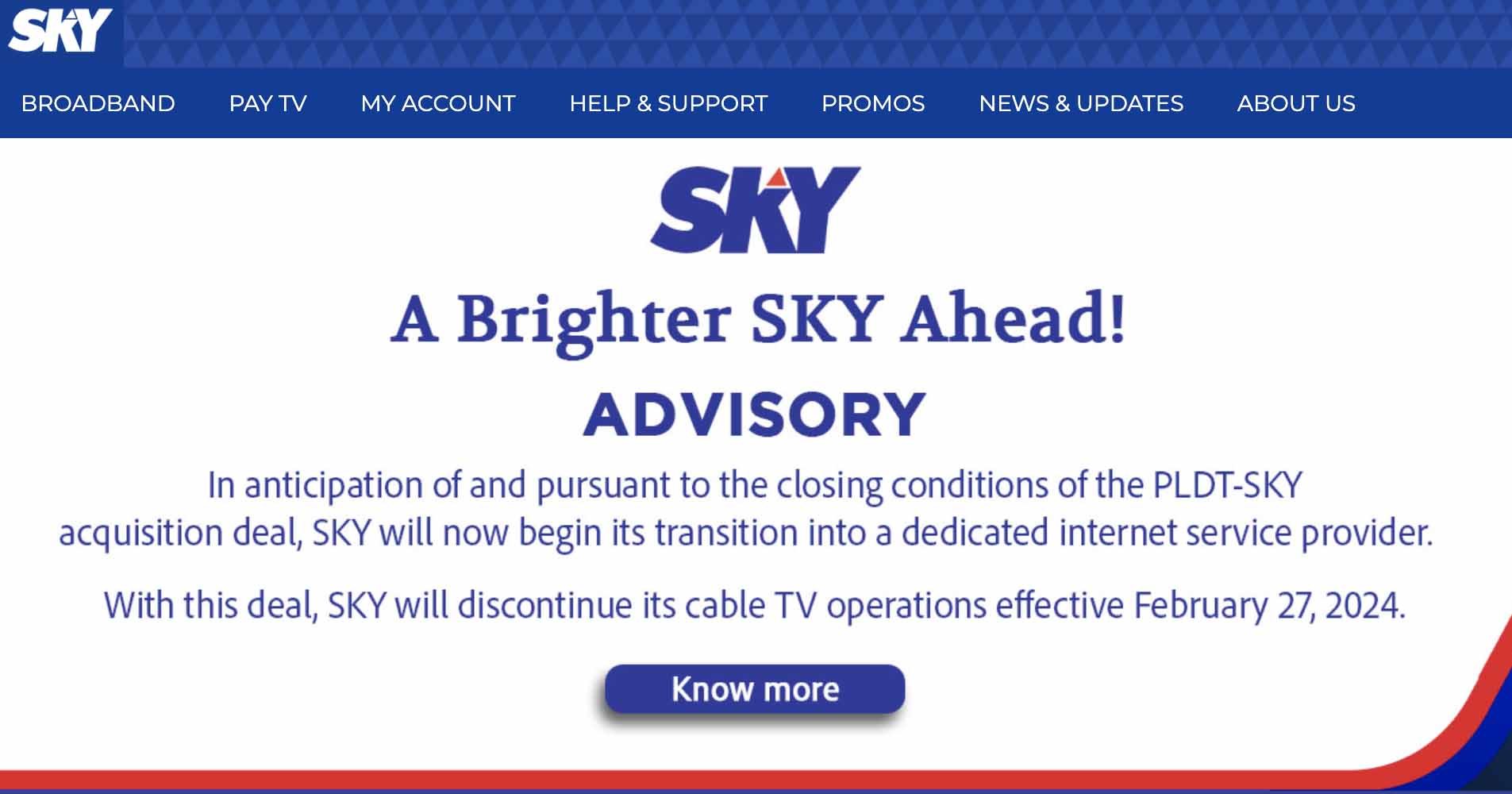 Sky Cable to bid goodbye to the airwaves on Feb. 26 • PhilSTAR Life